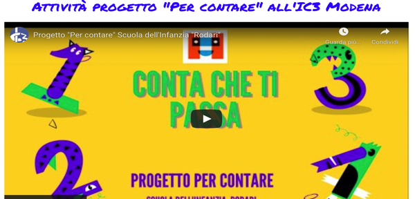 Progetto “Per Contare” all’IC3 Modena – Istituto Comprensivo 3 di Modena